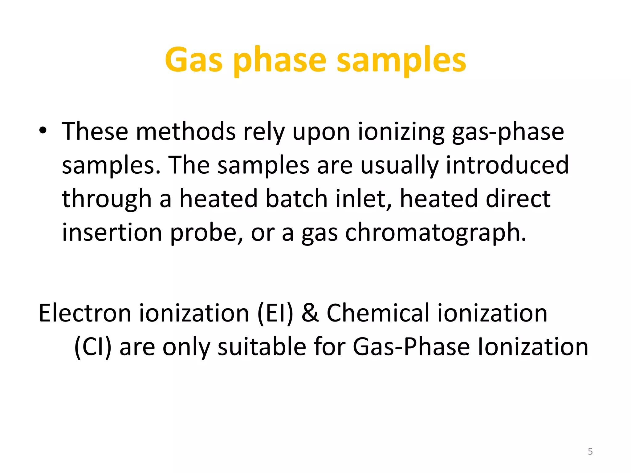 Mass Spectrometry Ionization Techniques | PPTX