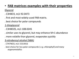 Mass Spectrometry Ionization Techniques | PPTX