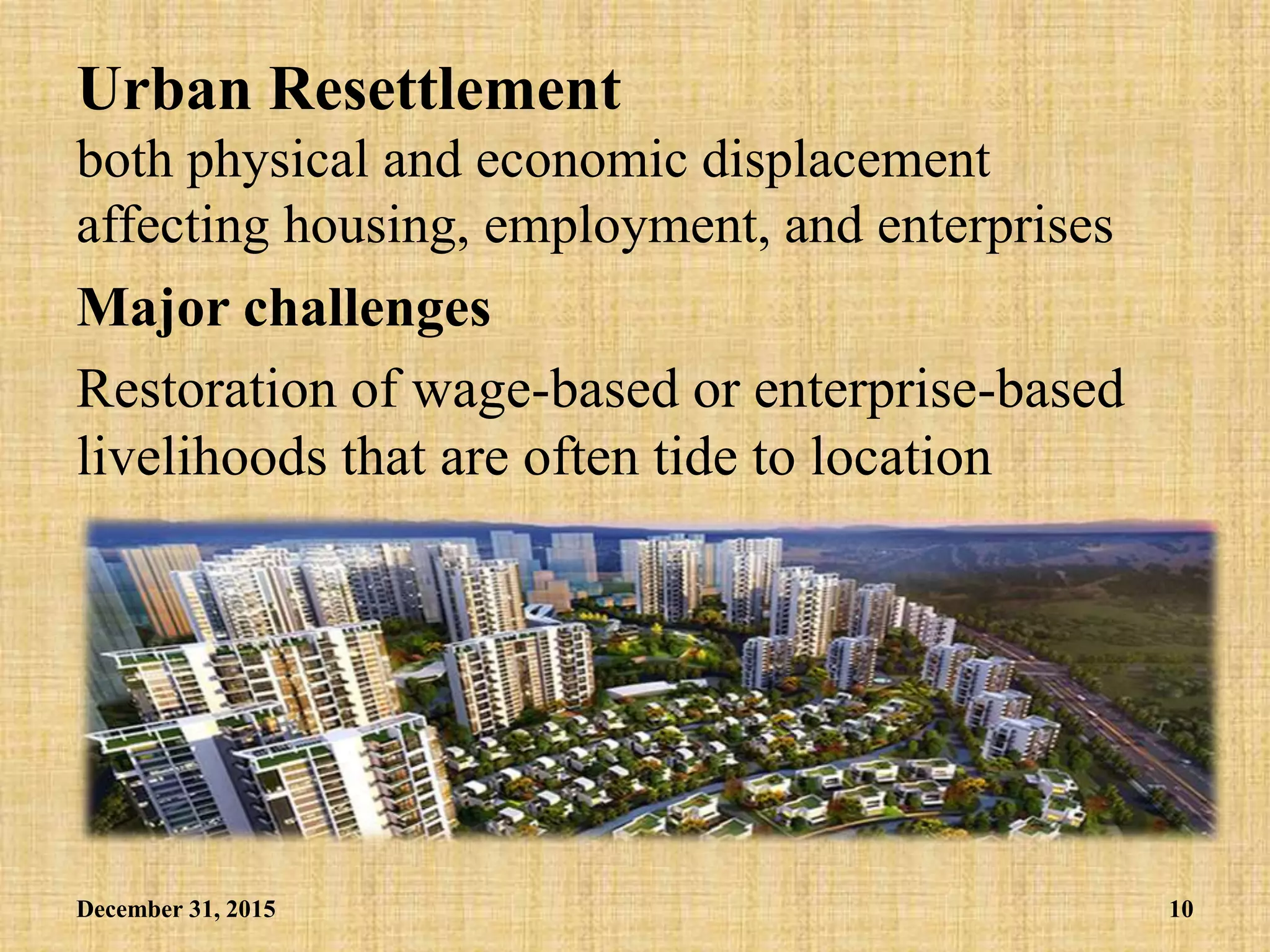 Types of Resettlement & Components of A Resettlement Action Plan (RAP ...