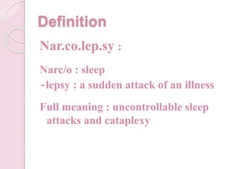 Narcolepsy | PPTX