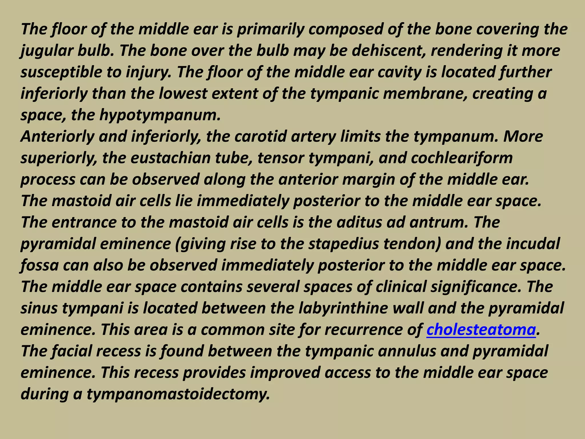 Presentation1.pptx, radiological anatomy of the petrous bone. | PPTX