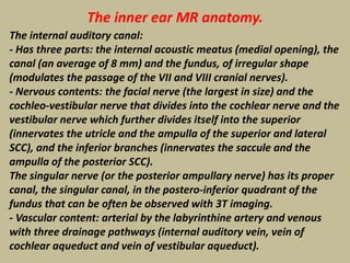 Presentation1.pptx, radiological anatomy of the petrous bone. | PPTX