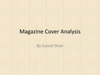 Magazine Cover Analysis | PPTX