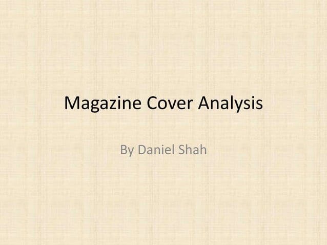 Magazine Cover Analysis | PPTX