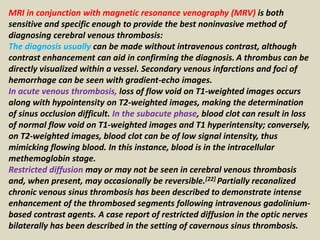 Presentation1.pptx, radiological imaging of cerebral venous thrombosis ...