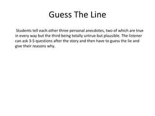 Speaking activities | PPT