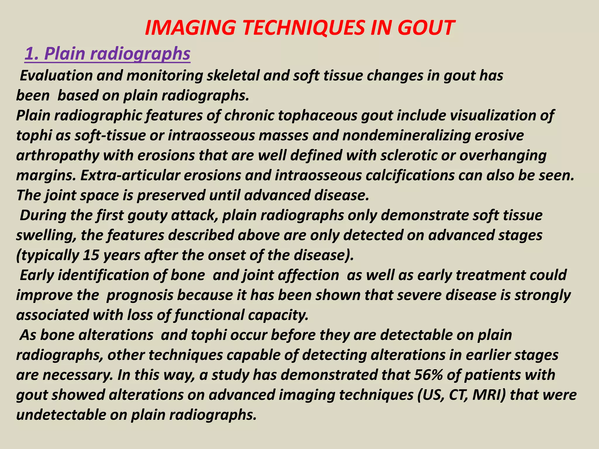 Presentation1.pptx, radiological imaging of gout disease. | PPTX