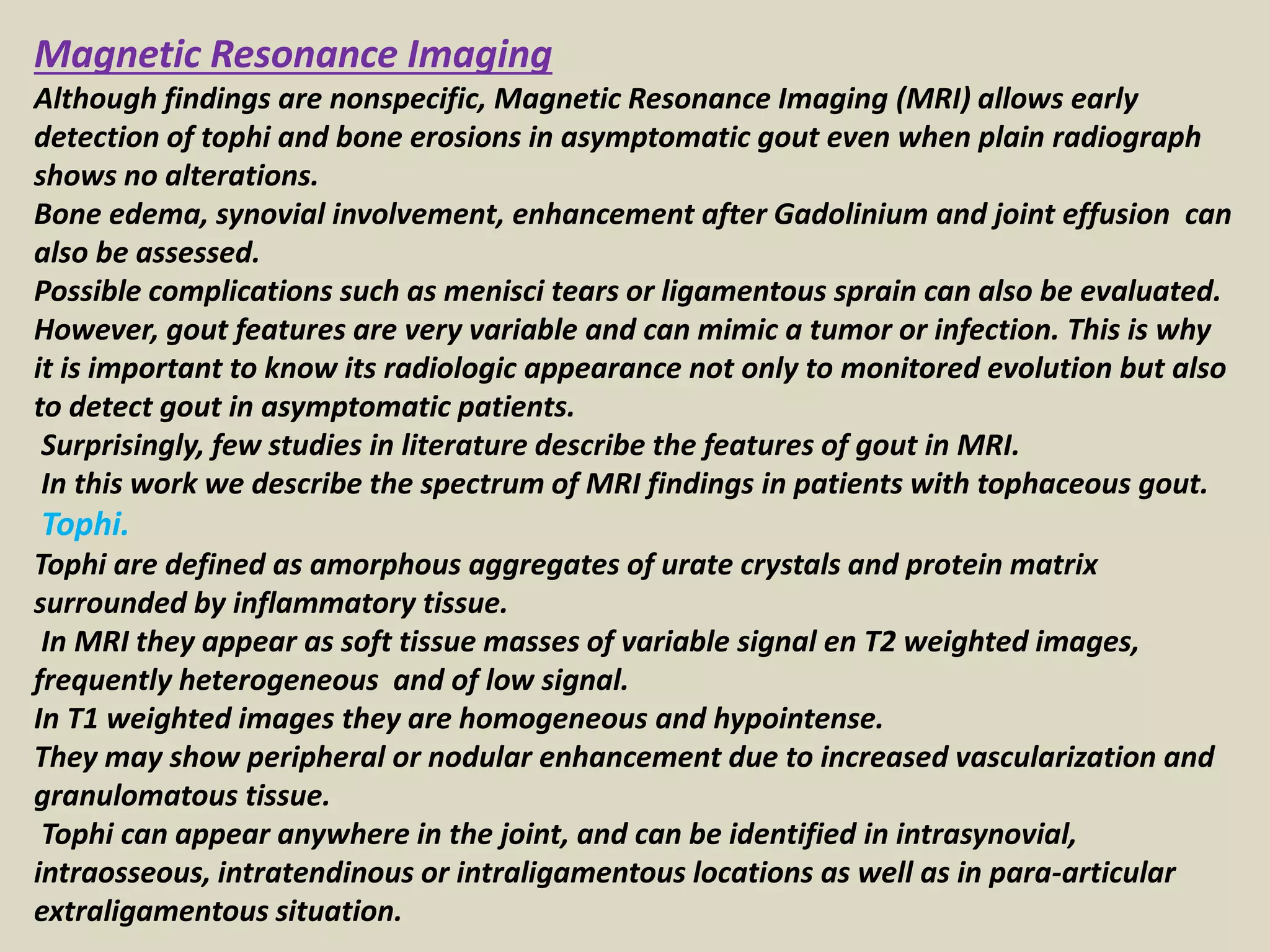 Presentation1.pptx, radiological imaging of gout disease. | PPTX