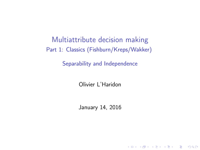 Multiattribute Decision Making | PDF