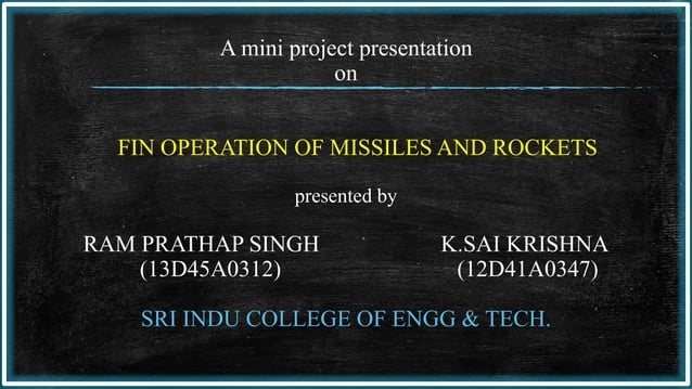 FIN (GRID) operation in Missile & Rockets | PPTX