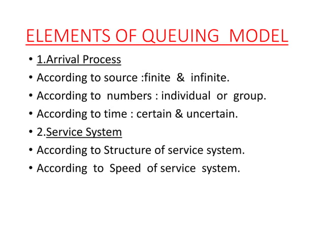 queuing theory/ waiting line theory | PPTX