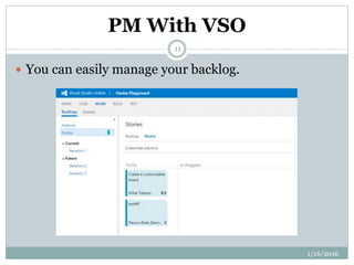 VSO & JIRA Project Management Tool | PPTX