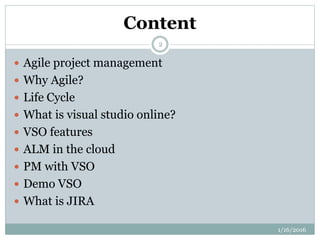 VSO & JIRA Project Management Tool | PPTX