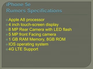 iPhone 5e Review | PPT