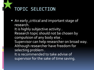 RESEARCH TOPIC | PPTX