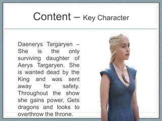 Game of thrones Analysis | PPTX