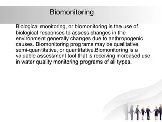 Role of Bio Markers In Water Monitoring | PPT
