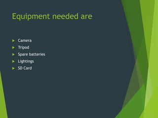 Presentation on Equipment list | PPTX