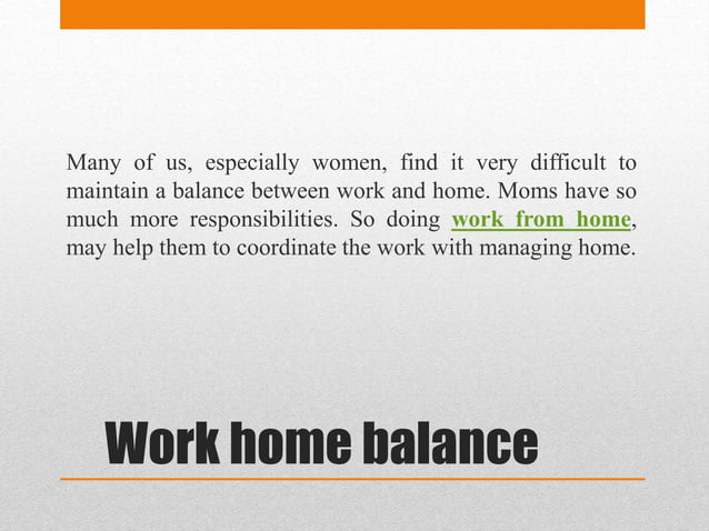 Working from Home-Advantages&Disadvantages | PPSX | Remote Working ...
