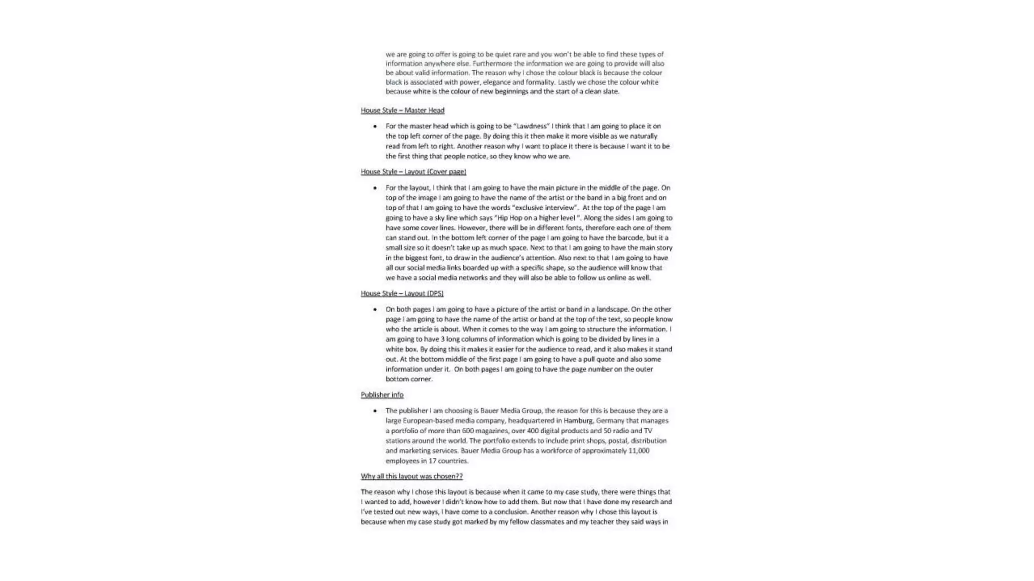 Drafting and finalizing house styles, drafts and layout (Planning) | PPT