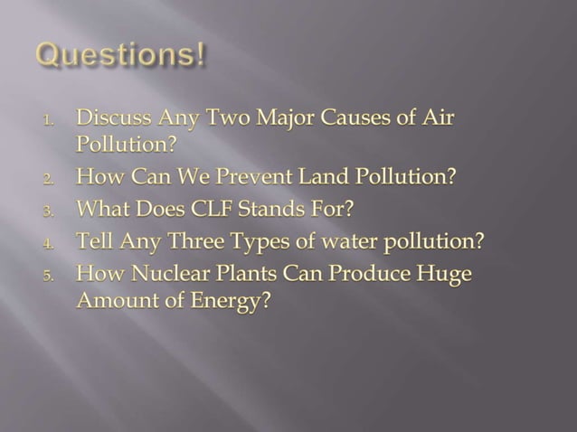 Presentation on Pollution