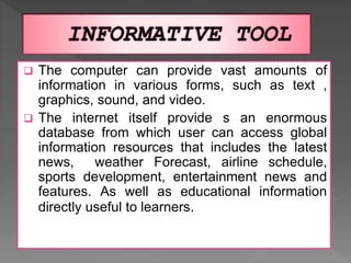 Educational Technology 2 ... LESSON 11 THE COMPUTER AS THE TEACHER'S ...