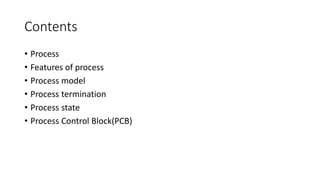 Basic concept of process | PPTX