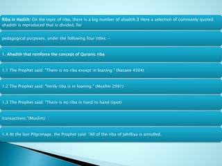 Presentation on Riba (Interest) | PPTX