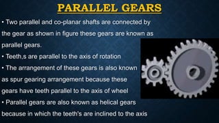 gears their manufacturing and their types | PPTX