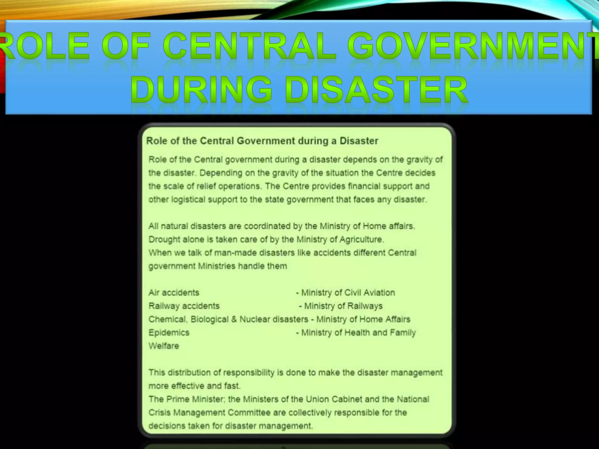 sharing responsibility role of local and state bodies during disaster ...