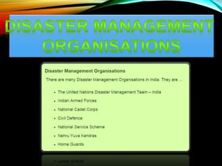Sharing Responsibility During Disaster Management