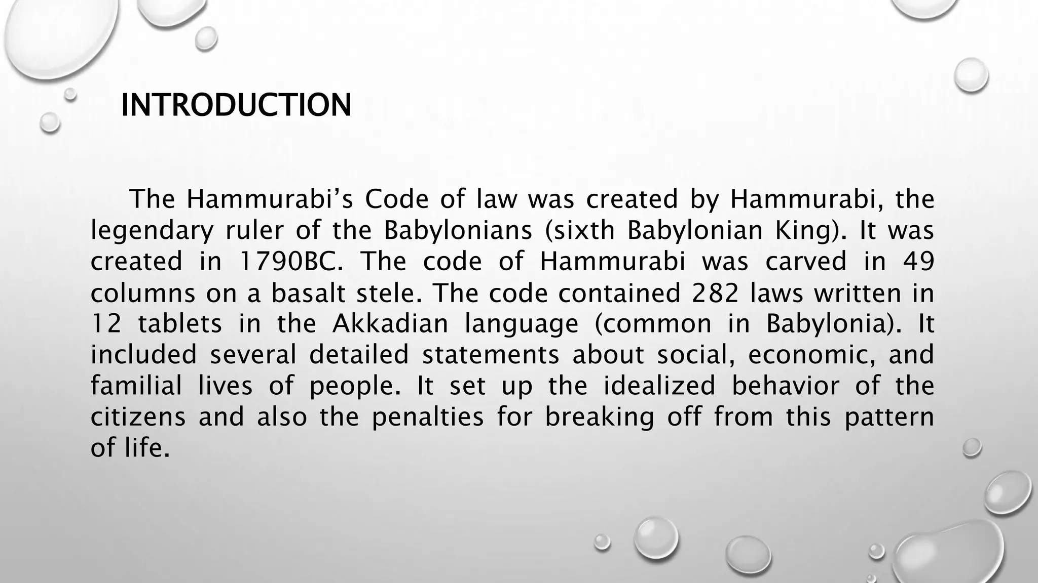 Hammurabi Law | PPTX