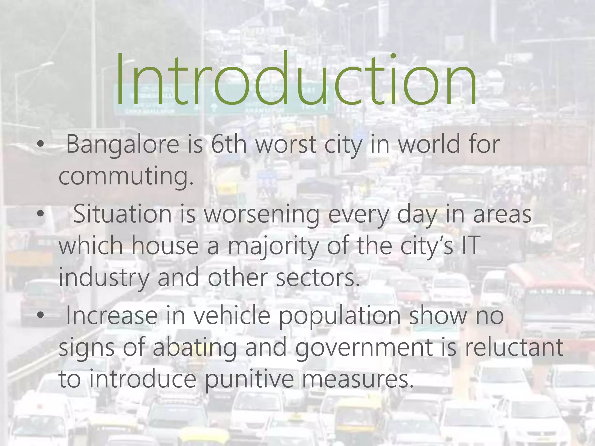Research on Traffic Congestion in Bangalore | PPTX