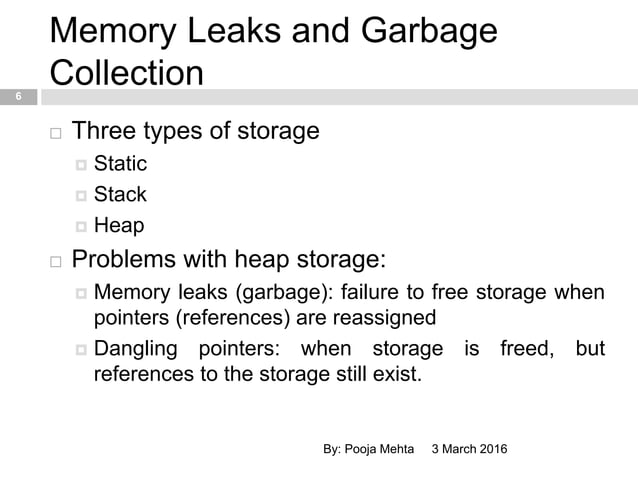 Memory Handling And Garbage Collection In Python Ppt 6867