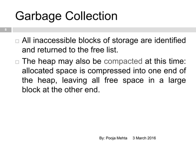 Memory Handling and Garbage Collection in Python | PPTX