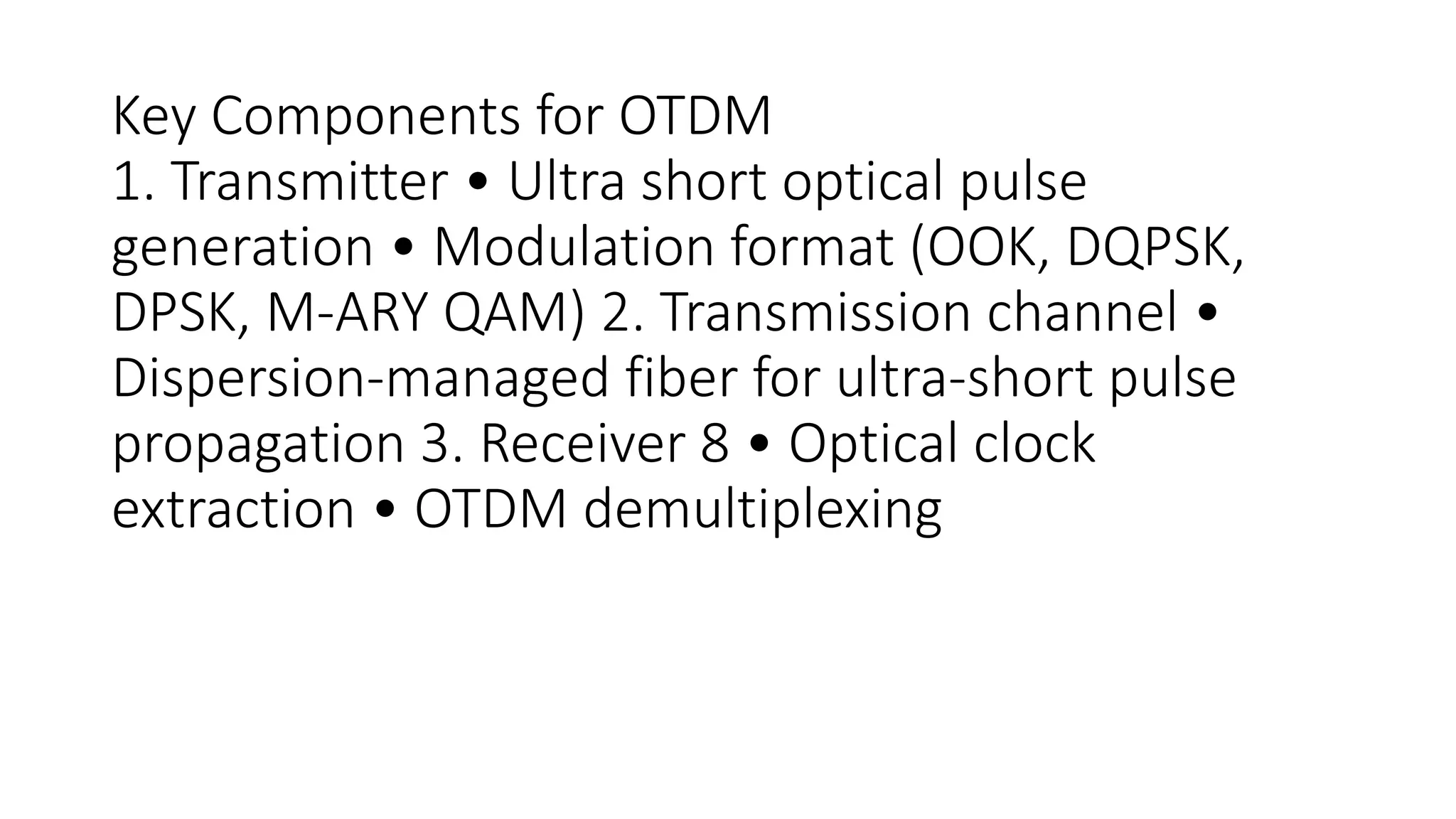 optical time division multiplexing | PPTX