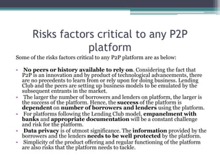 Peer to Peer lending | PPTX
