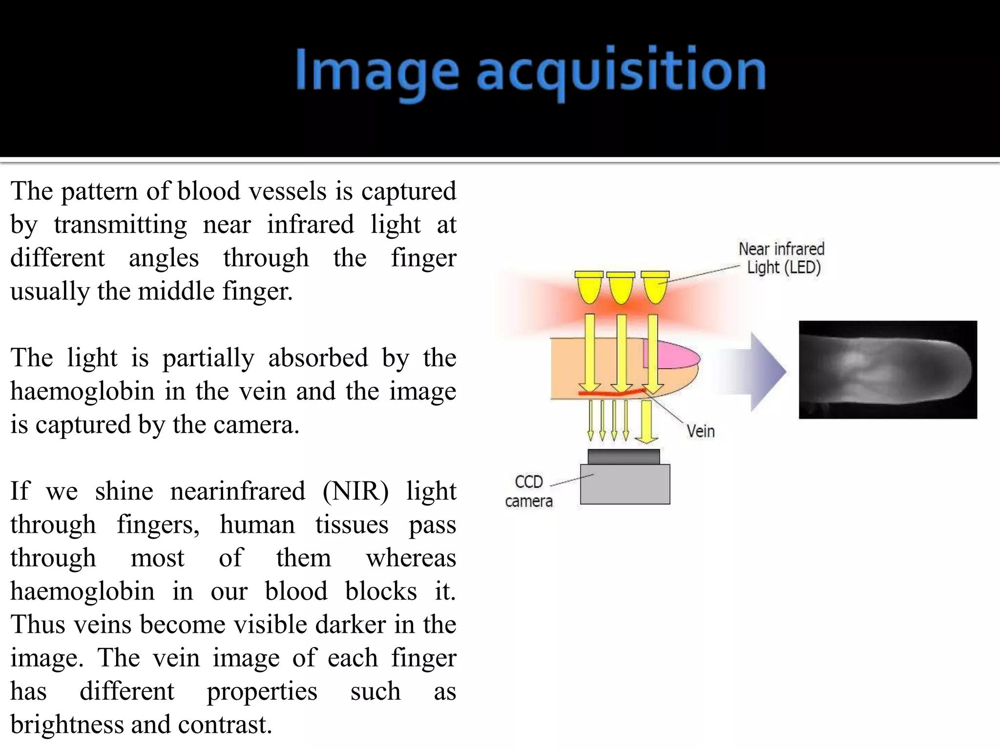 implementation of finger vein authentication technique | PPTX