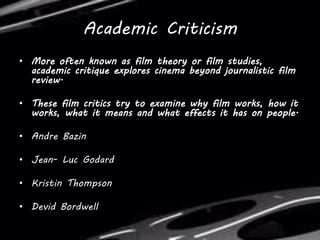 Film Review and Film Criticism | PPTX