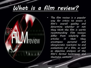 Film Review and Film Criticism | PPTX