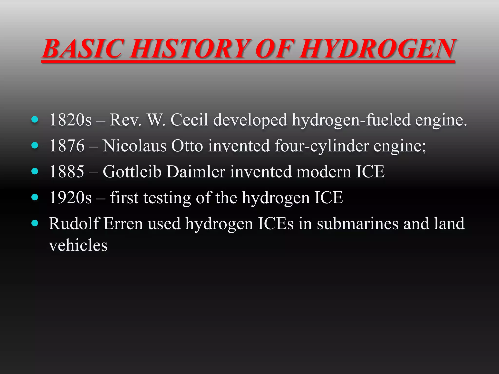 HYDROGEN POWERED CARS | PPTX