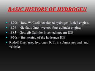 HYDROGEN POWERED CARS | PPTX