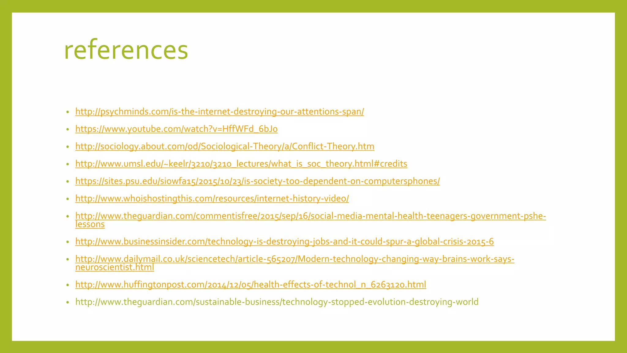 How is Technology Destroying our Mind, Body and Community | PPTX