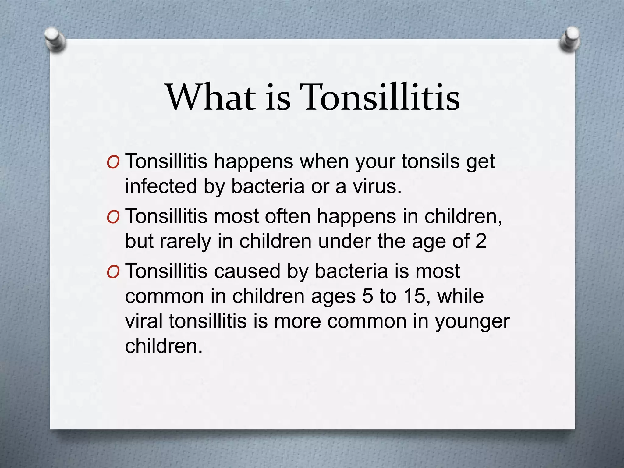 Tonsillitis | PPTX