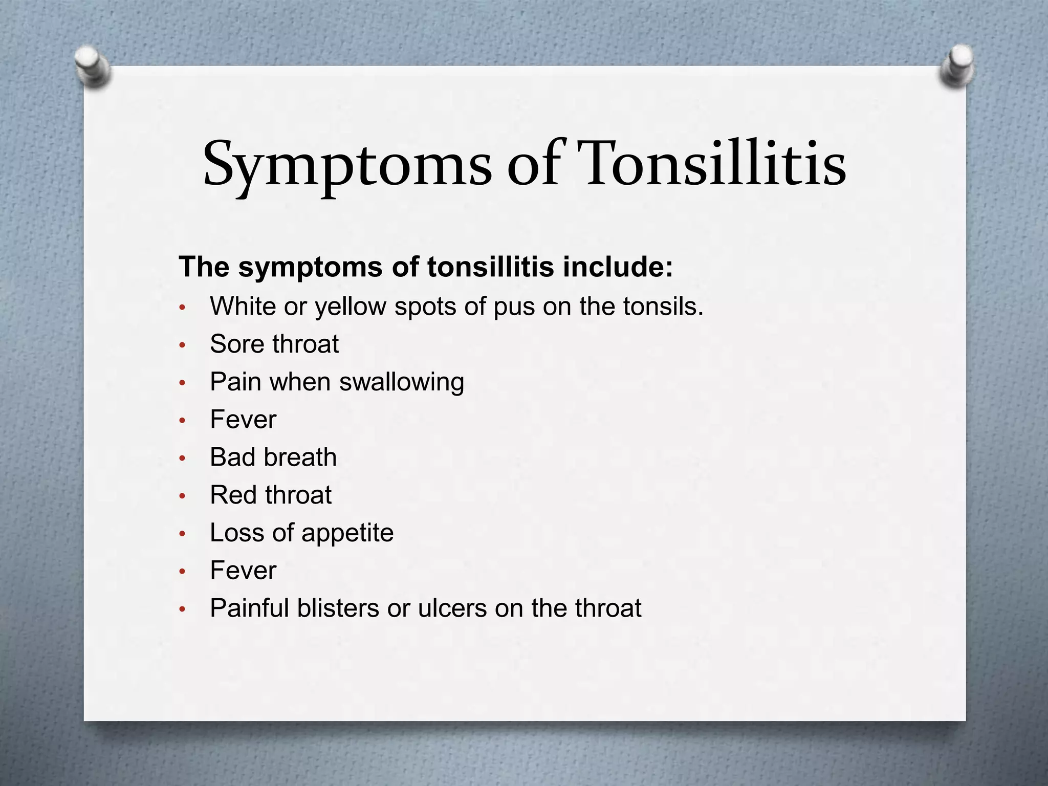 Tonsillitis | PPTX