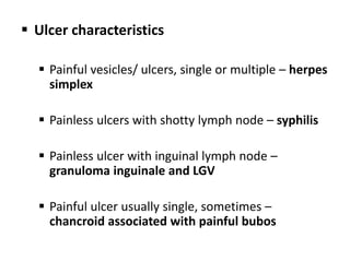 MANAGEMENT OF LOWER ABDOMINAL PAIN IN FEMALES AND GENITAL ULCERS | PPT