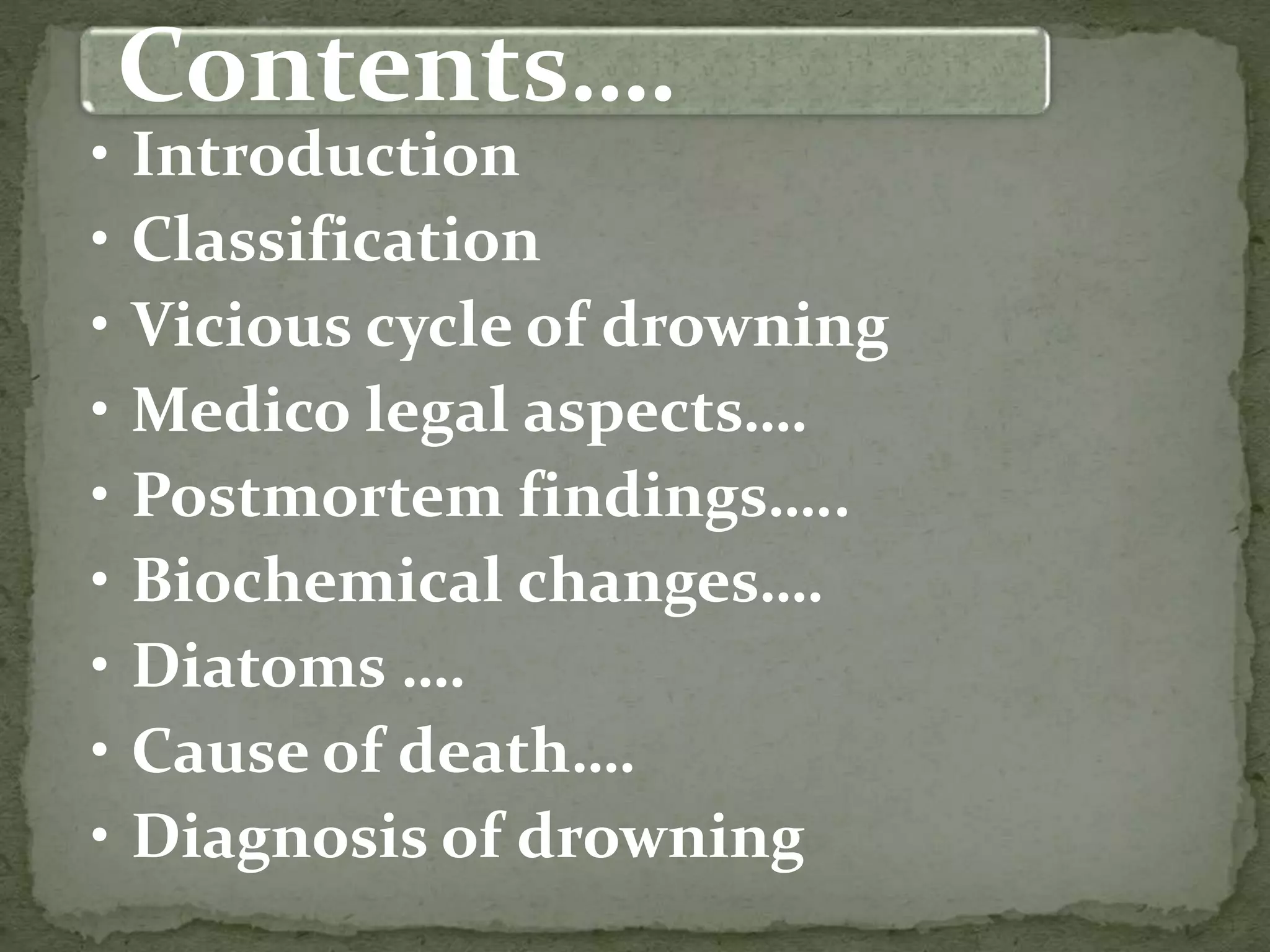 DROWNING DEATH | PPTX