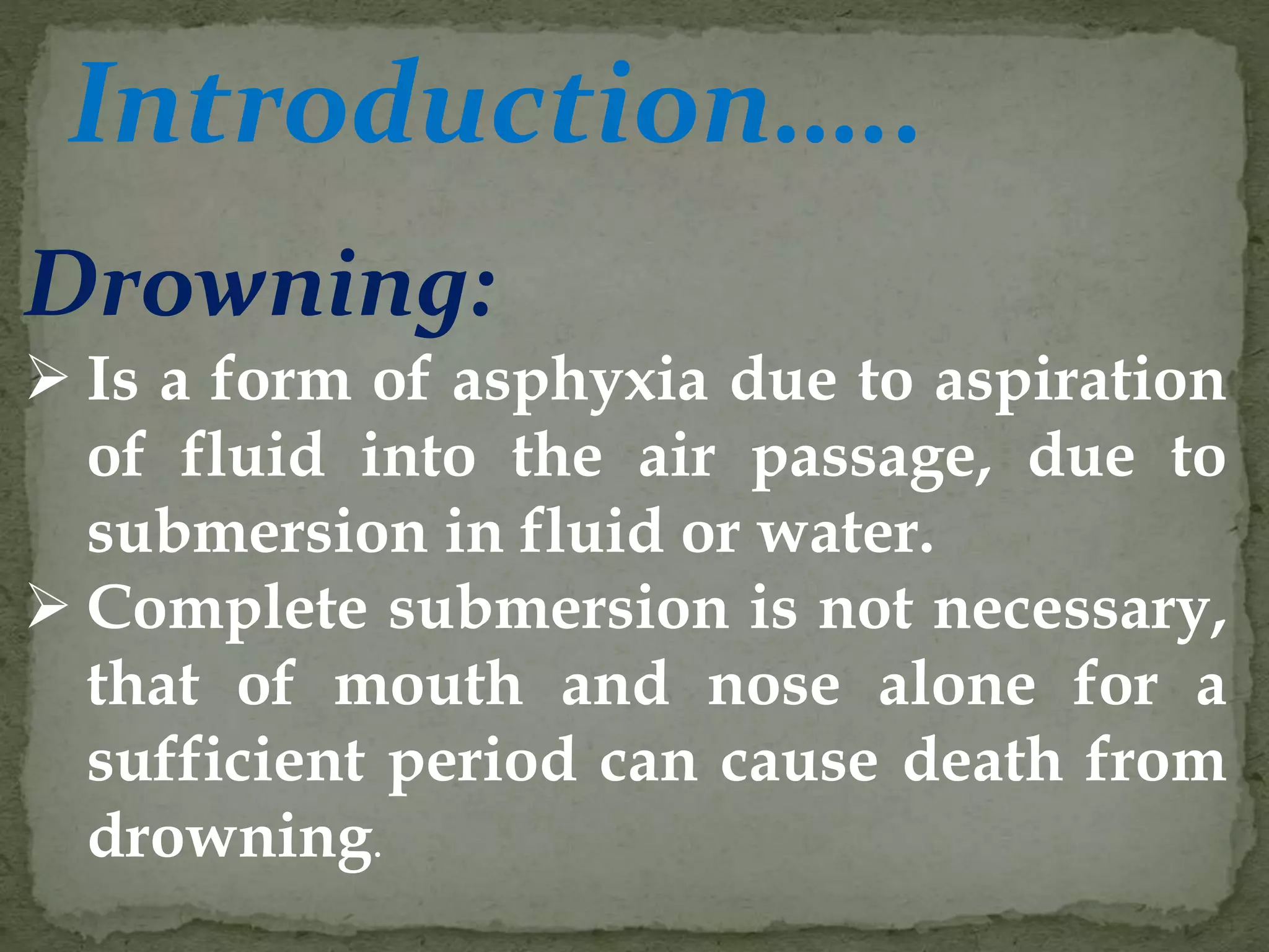 DROWNING DEATH | PPTX