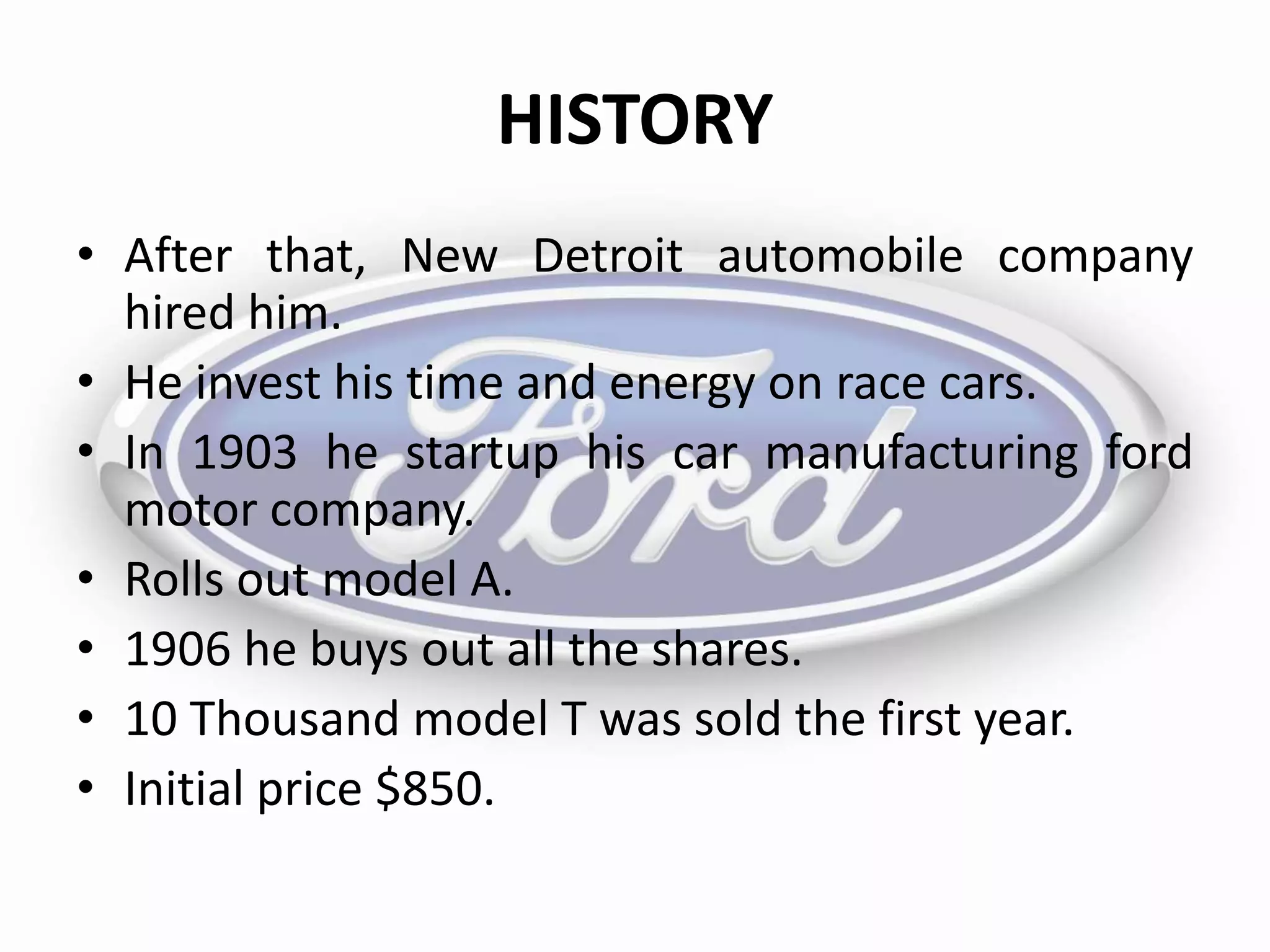 Ford Motor Strategic Management | PPTX