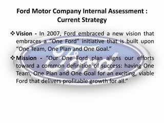 Ford Motor Strategic Management | PPTX
